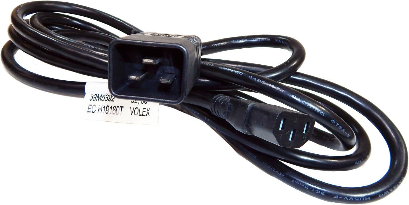 IBM C20 to C13 2.8m Power Cord 39M5392 Volex VAC20S HG Black : Amazon ...