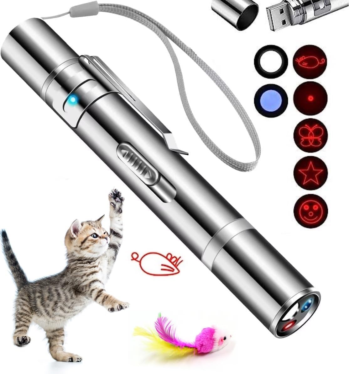 Amazon.com : Hokanku Cat Laser Toy, Red Dot LED Light Pointer ...