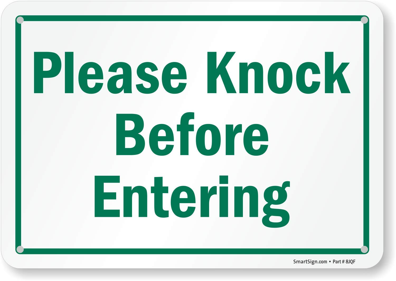 SmartSign 7 x 10 inch “Please Knock Before Entering” Sign with Pre ...