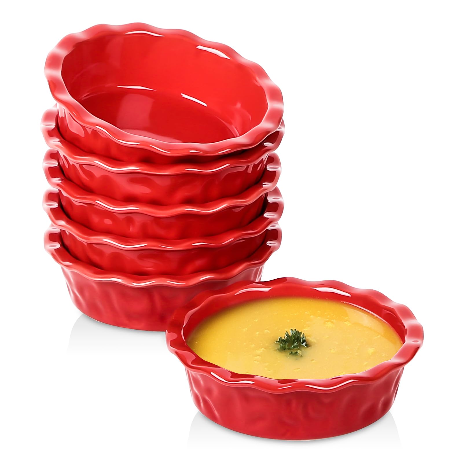 Amazon.com: vicrays Ceramic Pie Pan for Baking - 5.5 inch Small Pie ...