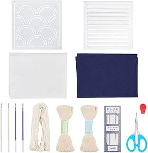 WEBEEDY Sashiko Kit DIY Sashiko Starter Kit for Adults Beginners,Japanese Traditional Embroidery ...