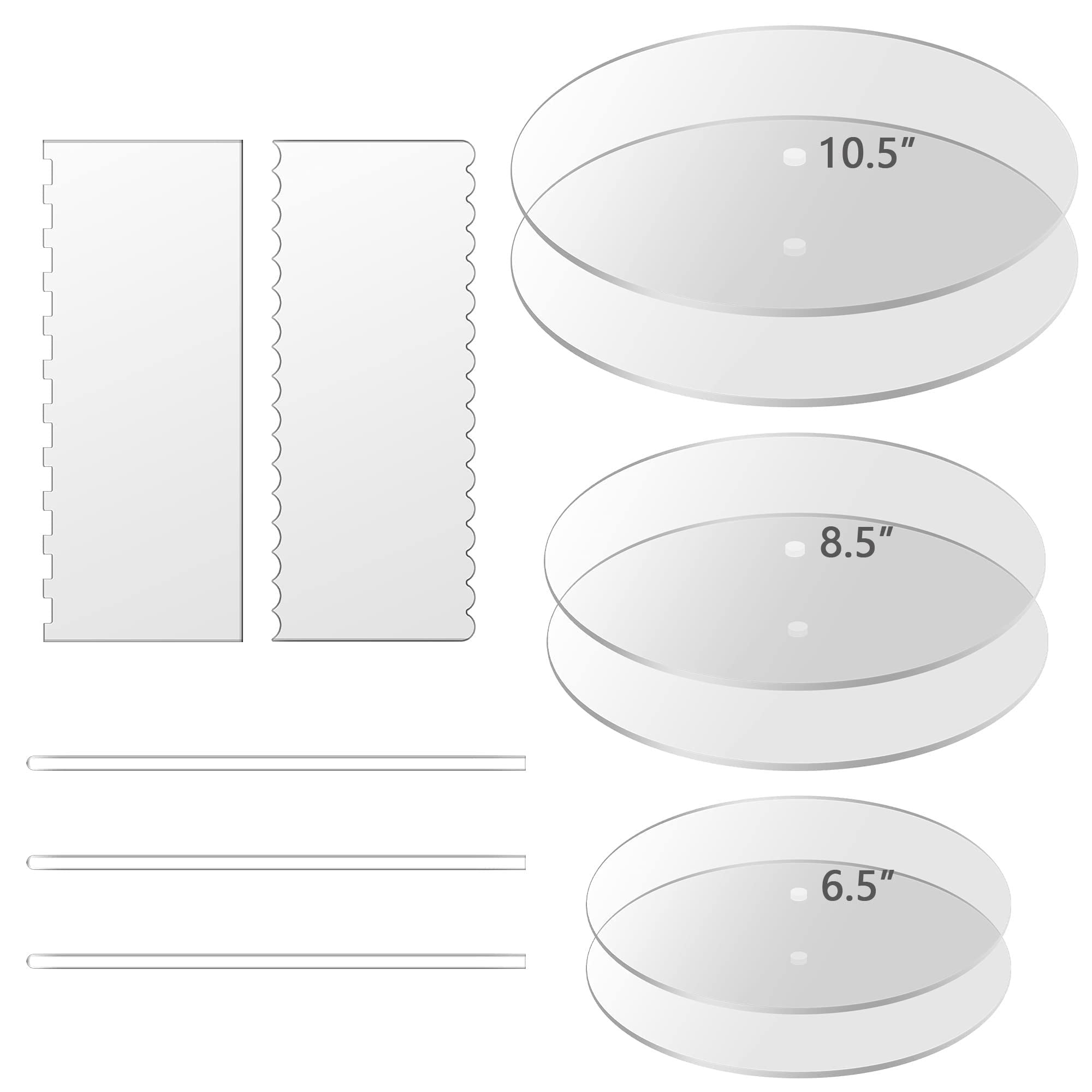 Amazon.com: Boyun Acrylic Cake Disc, Clear Cake Decorating Supplies ...