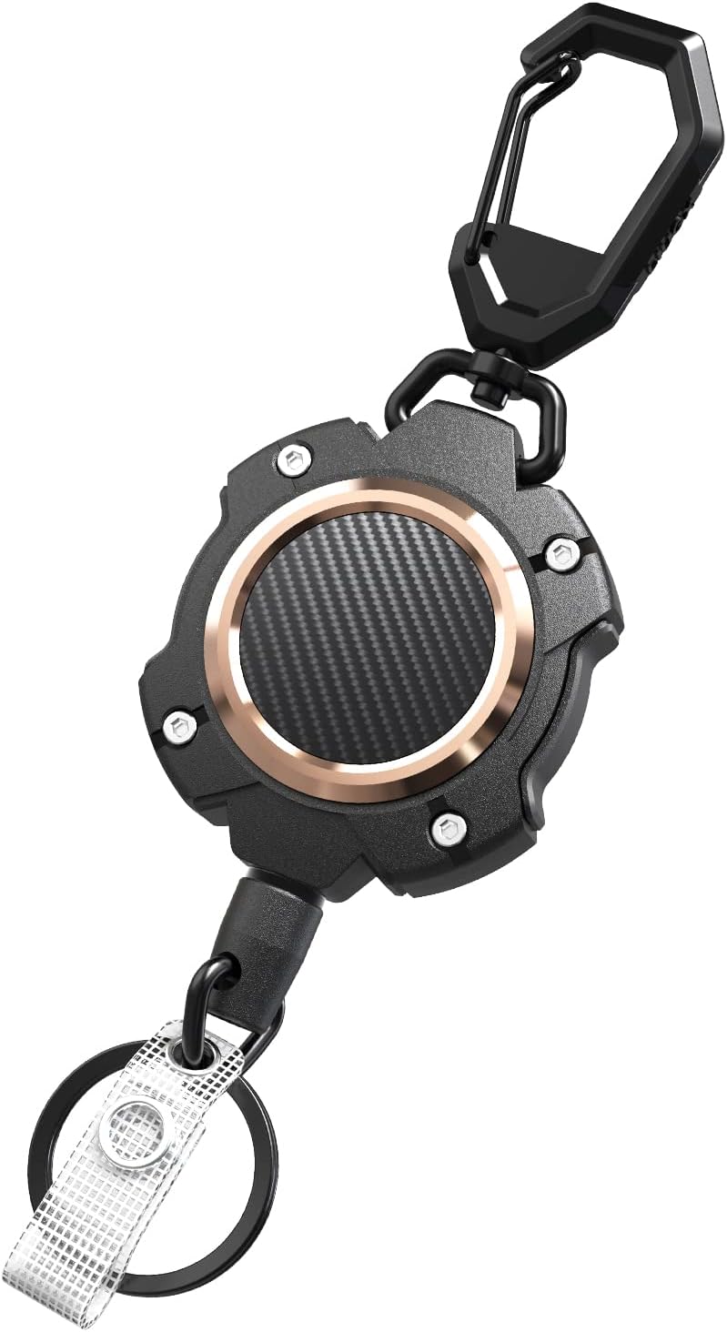 Amazon.com : LIUGX Retractable Keychain, Heavy Duty Carabiner Key ...