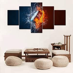 Amazon.com: Posters for Boys Room Ice Hockey Puck Exploding by Elements ...