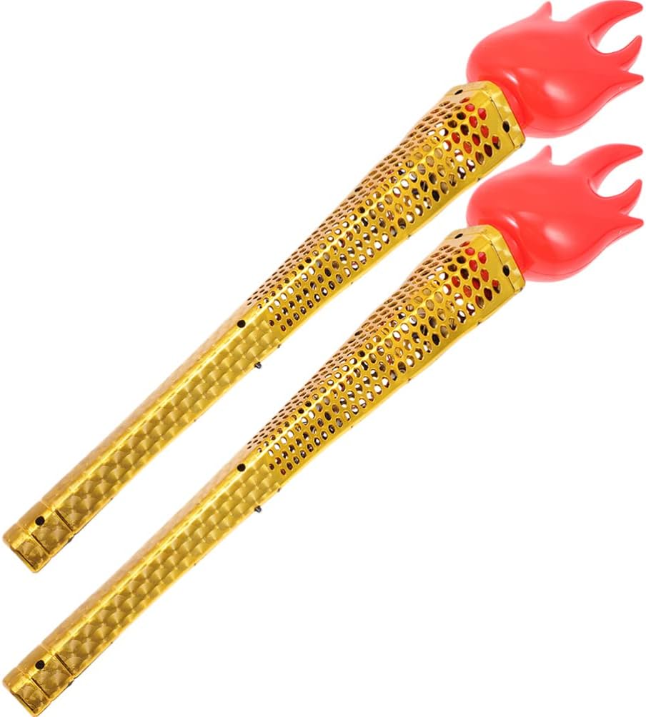 Amazon.com: ibasenice Glowing Torches 2Pcs Fake Torch Plastic Torches ...
