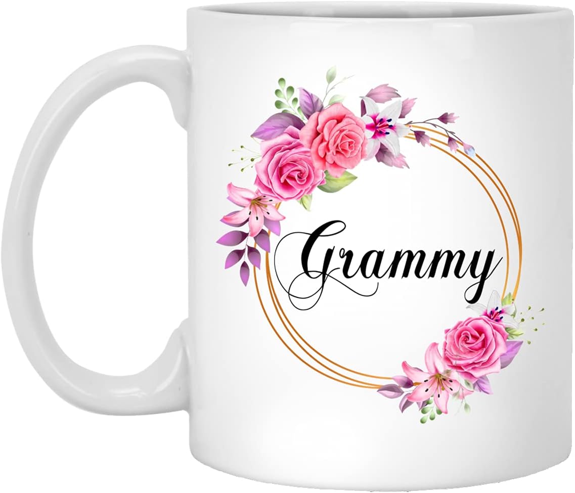 Amazon.com: Grammy Flower Novelty Coffee Mug Gift For Mother's Day ...