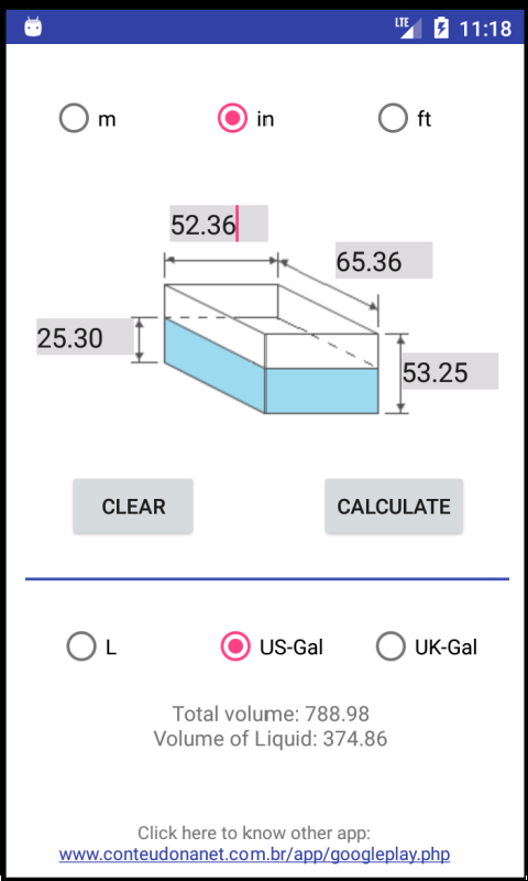 Volume of tanks - Calculator:Amazon.co.uk:Appstore for Android