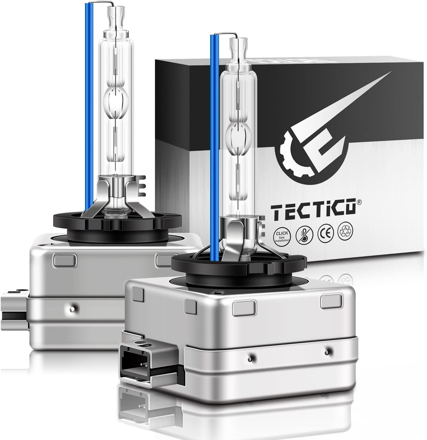 Amazon.com: TECTICO 8000K D1S Xenon Hid Headlights Bulbs, 35W Ice Blue ...