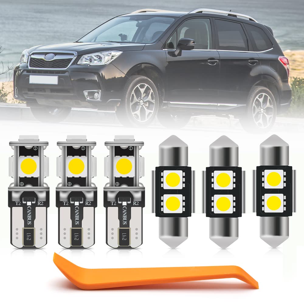 Amazon.com: 8pcs White LED Interior Lights Bulb Kit for Subaru Forester ...