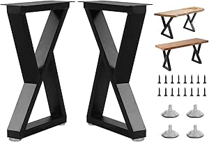Amazon.com: Rioychan 20 Inch Coffee Table Legs, Black Metal Bench Legs ...