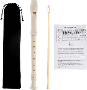 German Treble Flute Soprano Recorder Instrument C 6 Hole 8 Hole ABS ...