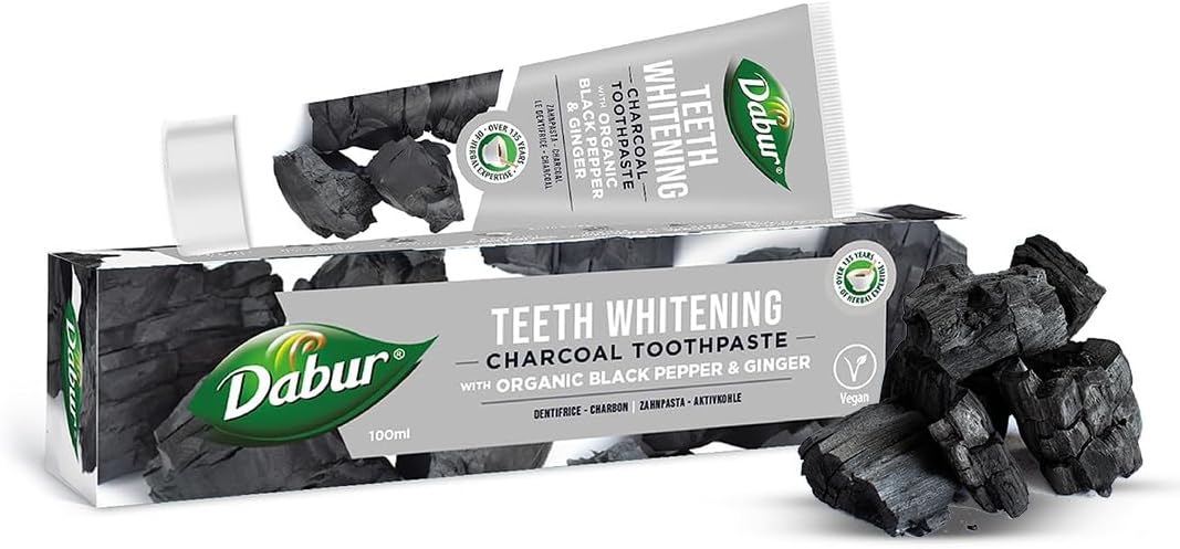 Dabur Charcoal Organic Toothpaste - 100ml | for Teeth Whitening ...