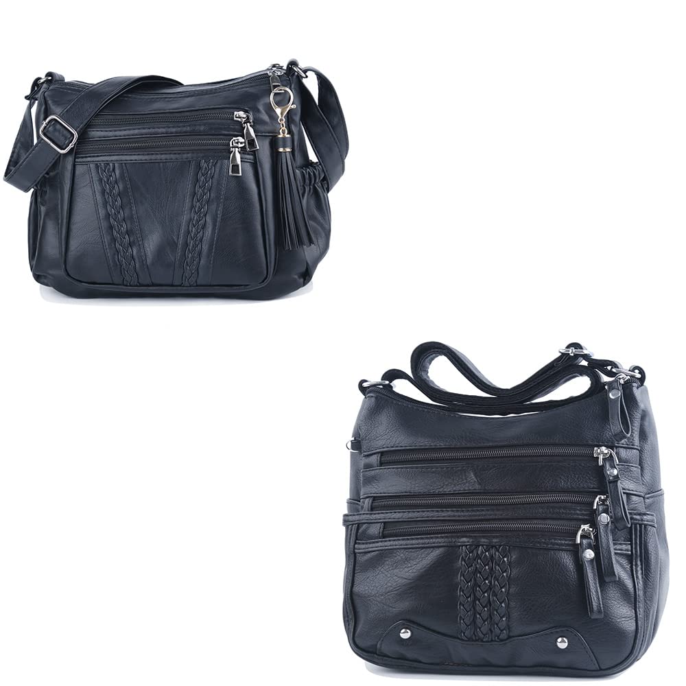 ELDA Purses for Women Pocketbooks Soft PU Leather Ladies Crossbody ...