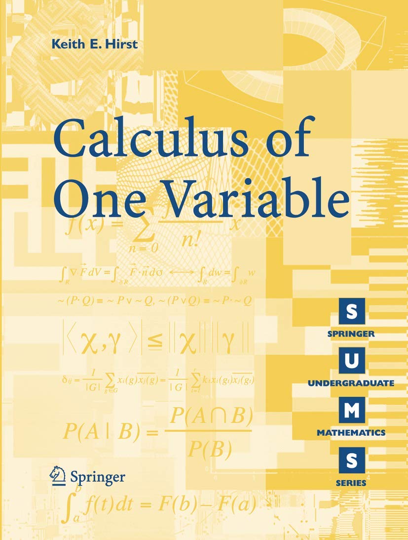 Calculus of One Variable (Springer Undergraduate Mathematics Series ...
