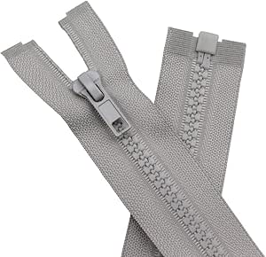 Amazon.com: YaHoGa 2PCS #5 27 inch Separating Jacket Zippers for Sewing Coats Jacket Zipper Grey ...