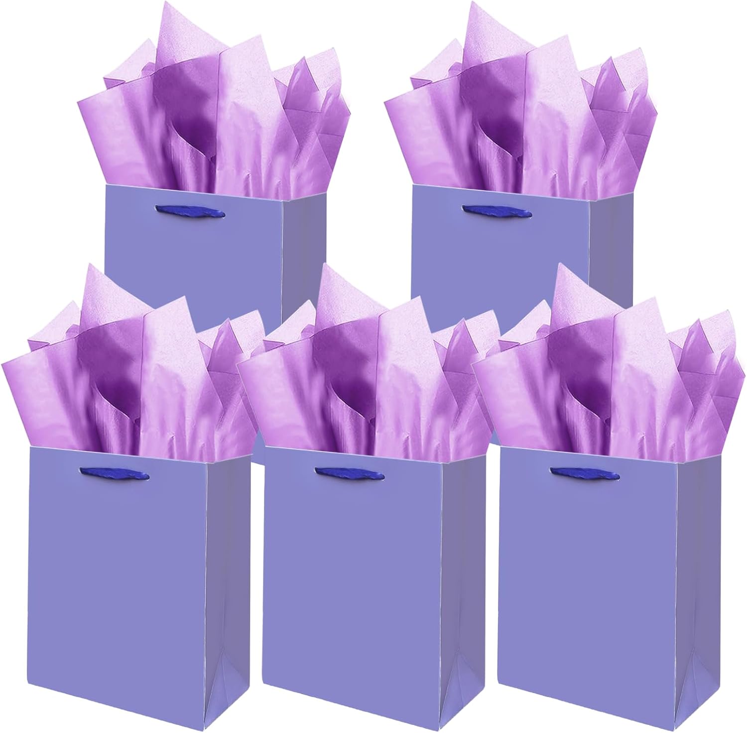 Amazon.com: Gcardist Violet Gift Bags with Tissue Paper for Wedding ...