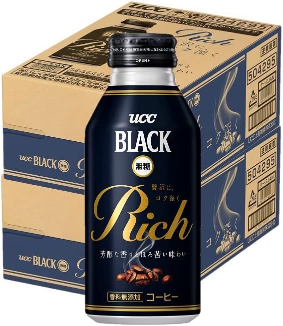 Amazon | UCC 上島珈琲 BLACK 無糖 ブラック 無糖 RICH リッチ 375ml×2ケース/48本 | ノーブランド品 | コーヒー飲料 通販