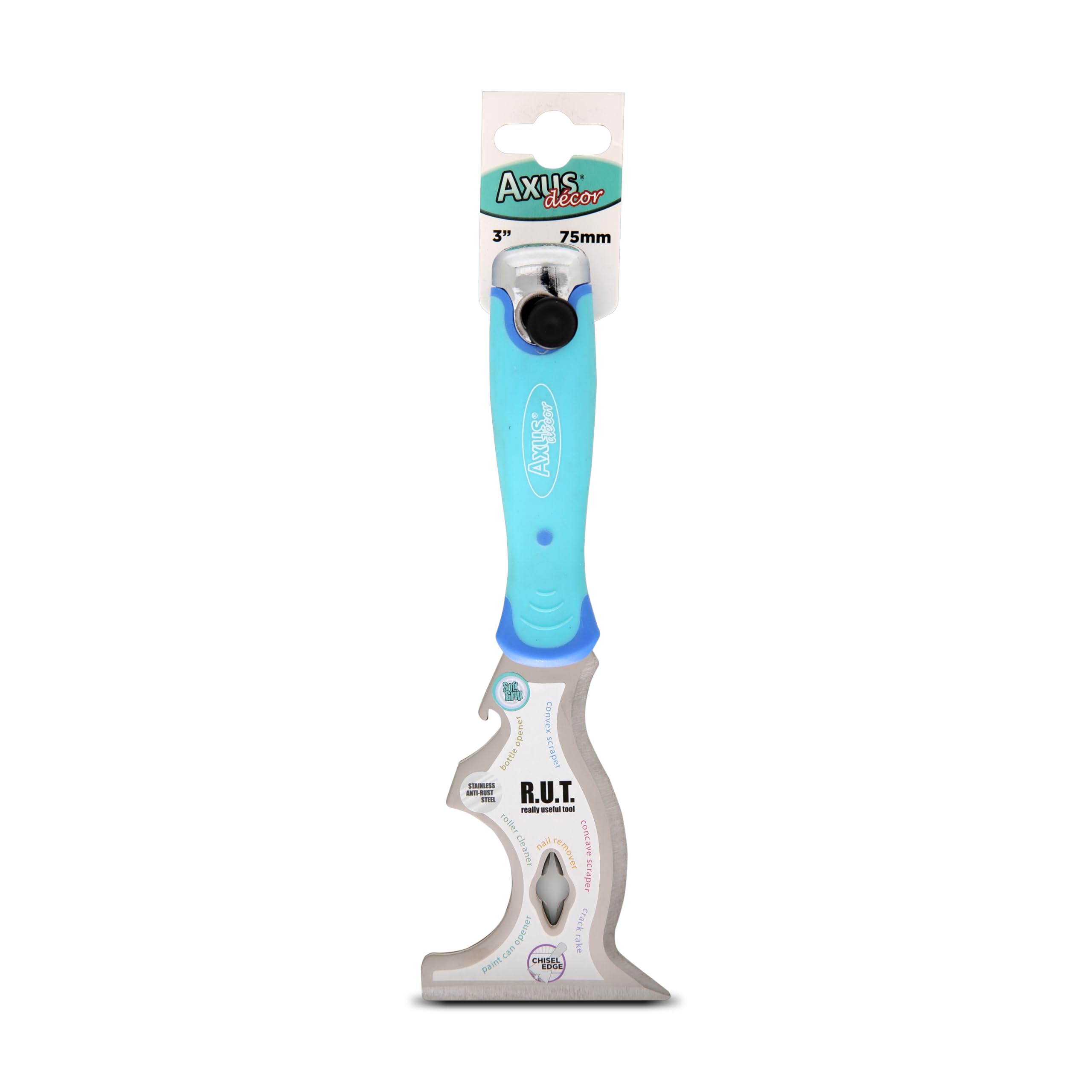 Axus Decor 8-in-1 Multi-Use Painter's Tools - 3" / 75mm - Paint Scraper ...