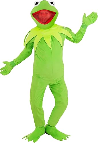 Amazon.com: Disney Kermit Costume for Adults | Unisex The Muppets Frog ...