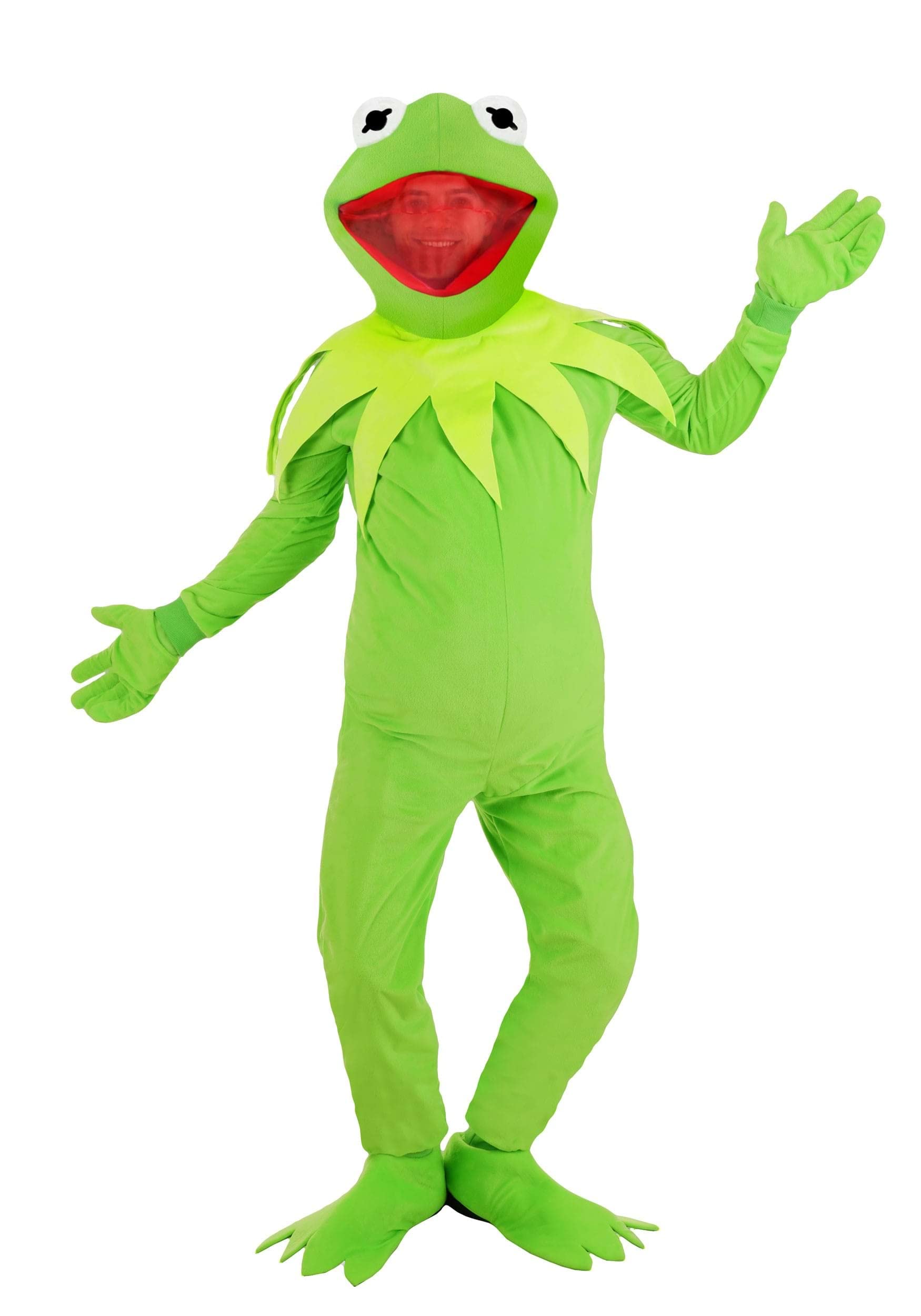 Amazon.com: Disney Kermit Costume for Adults | Unisex The Muppets Frog ...