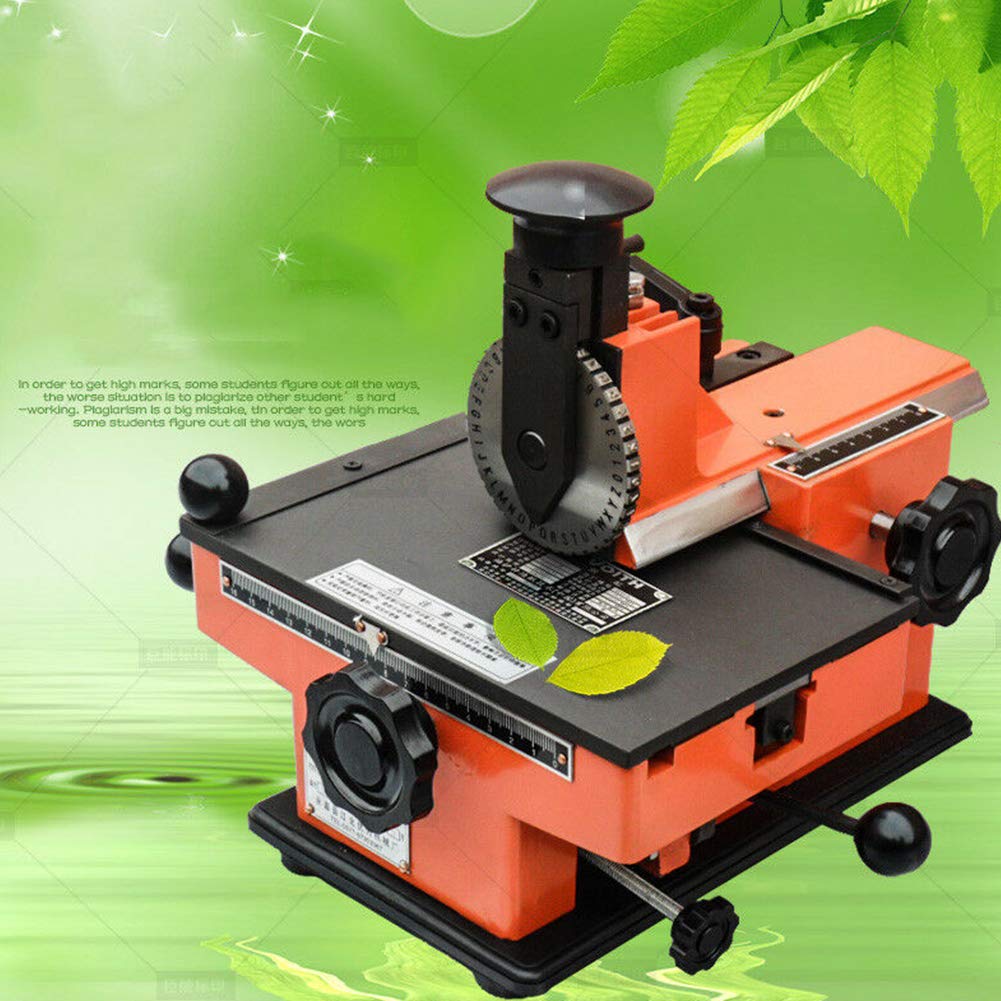 Amazon.com: 6mm Semi-Automatic Nameplate Metal Label Stamping Printer ...