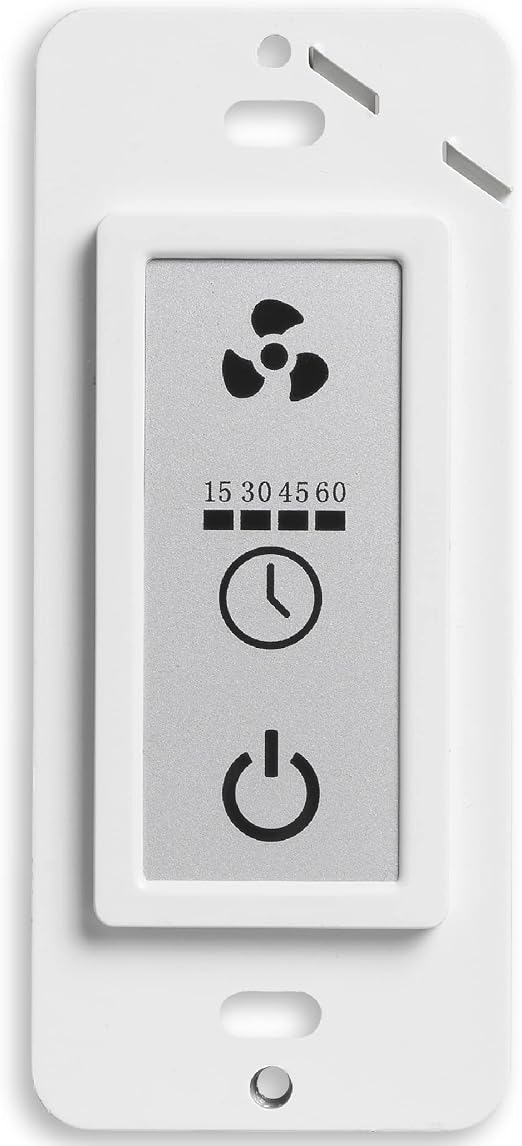 Homewerks 7150-11 Bathroom Fan LCD Control Switch with Fan Timer for 2 ...