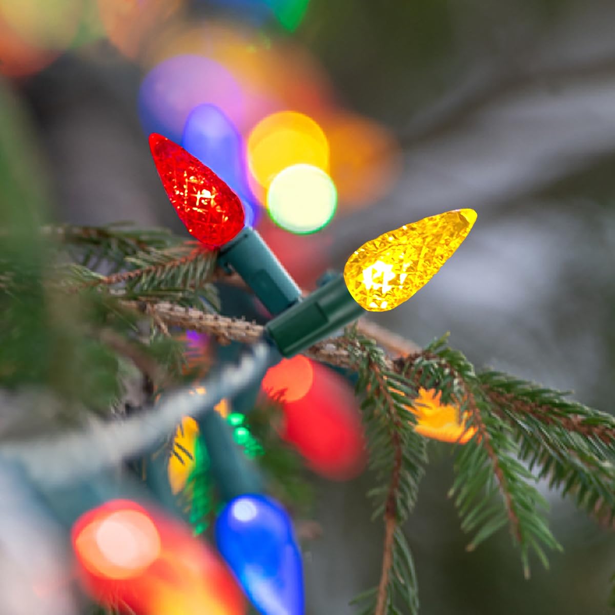 50 Solar Christmas Lights Multi Color LED Solar Christmas Light String