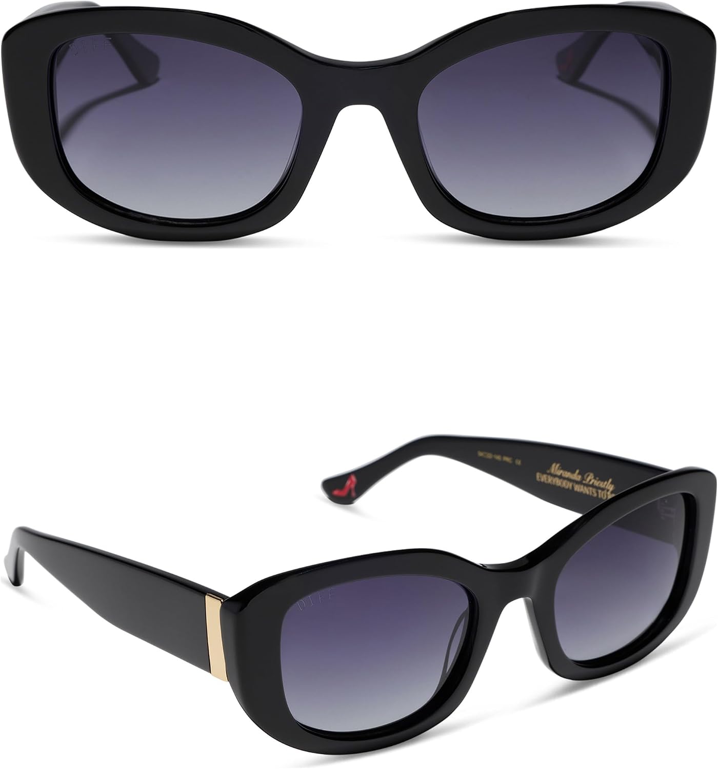 Amazon.com: DIFF | The Devil Wears Prada Miranda Oversized Rectangular ...