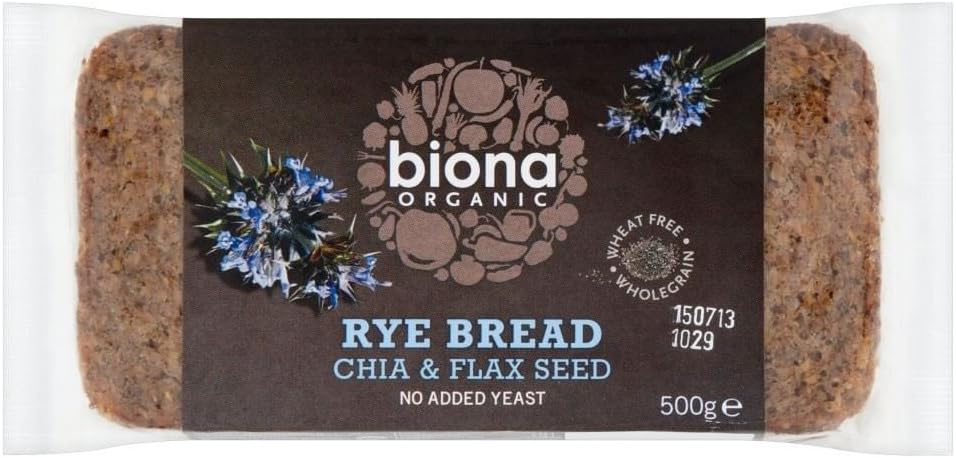 Biona Organic Rye Chia & Flax Bread (500g) : Amazon.co.uk: Grocery