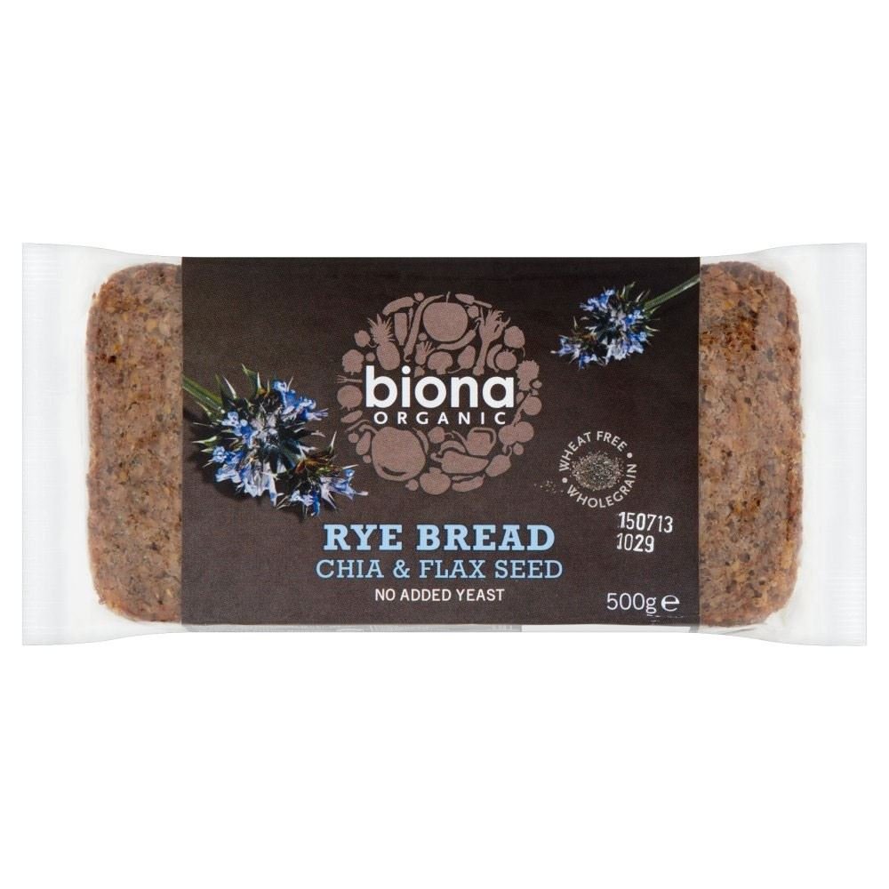 Amazon.com : Biona Organic Rye Chia & Flax Bread (500g) - Pack of 6 ...