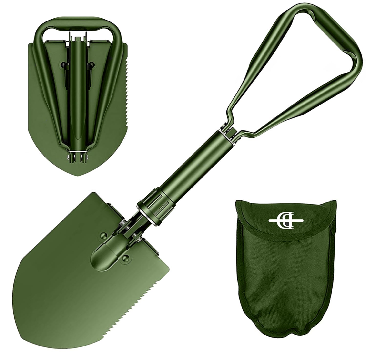 Amazon.com : Behandy 24.5" Collapsible Shovel, Heavy Duty Foldable ...