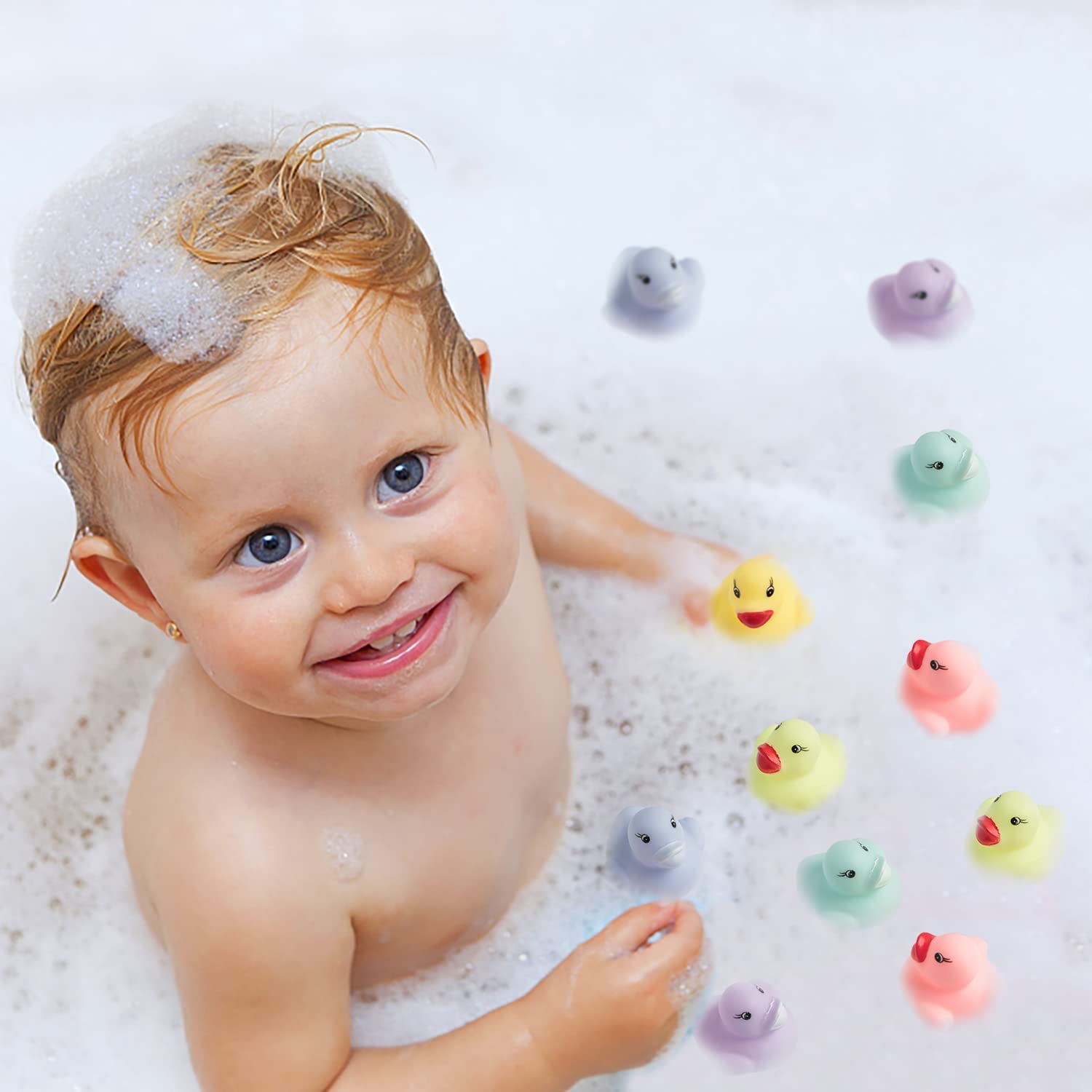 Snapklik.com : Macaron Miniature Rubber Duckies - 60Pcs Colorful Mini ...