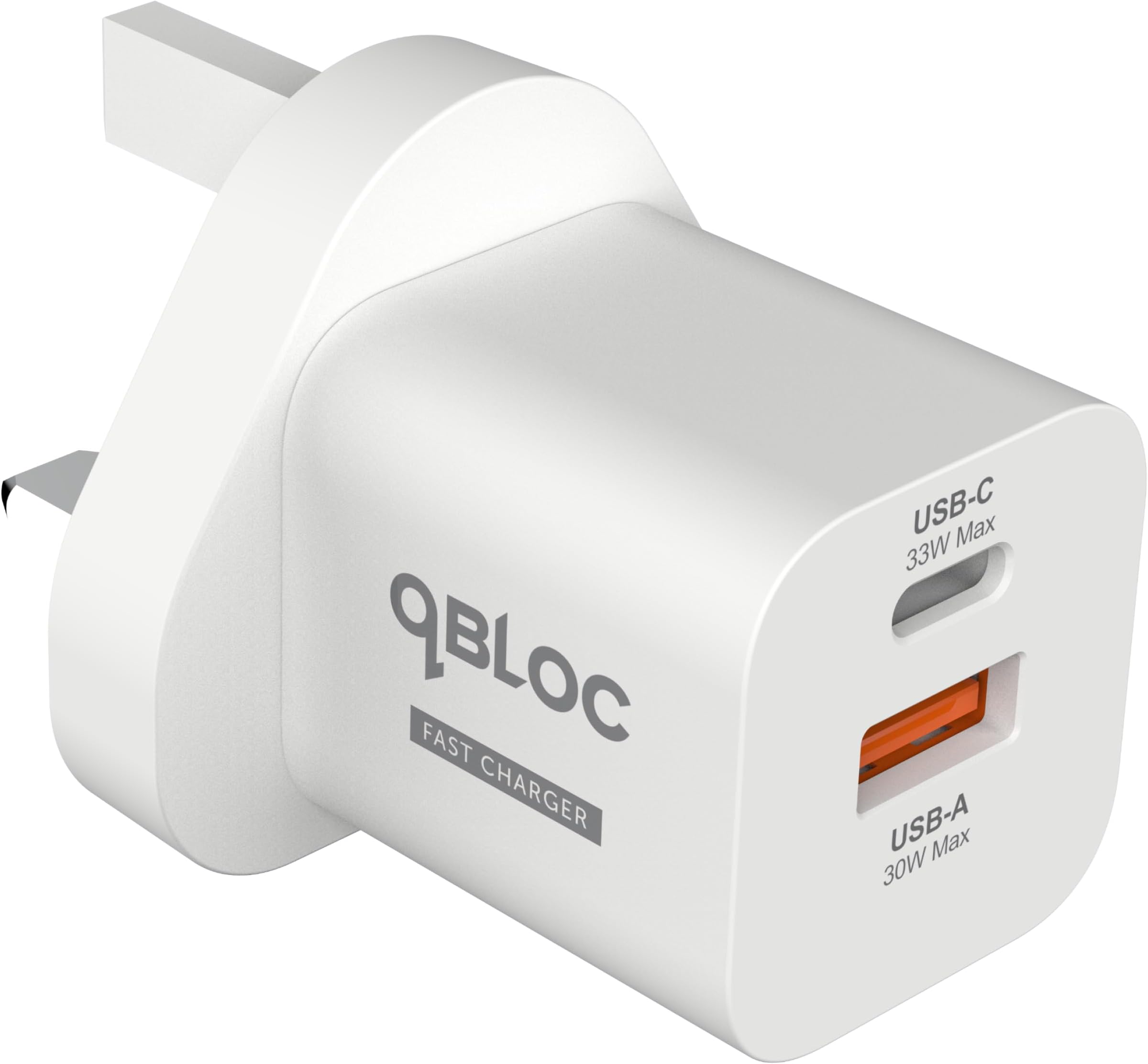 qBLOC 30W USB C Charger, Compact 2 Port GaN Charger with PD, PPS, QC3.0 ...