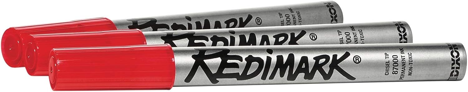 Amazon.com : DIXON Industrial RediMark Permanent Markers, Chisel Point ...