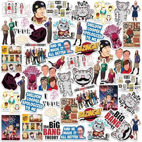 Amazon.com: The Big Bang Theory 50ct Vinyl Large Deluxe Stickers ...