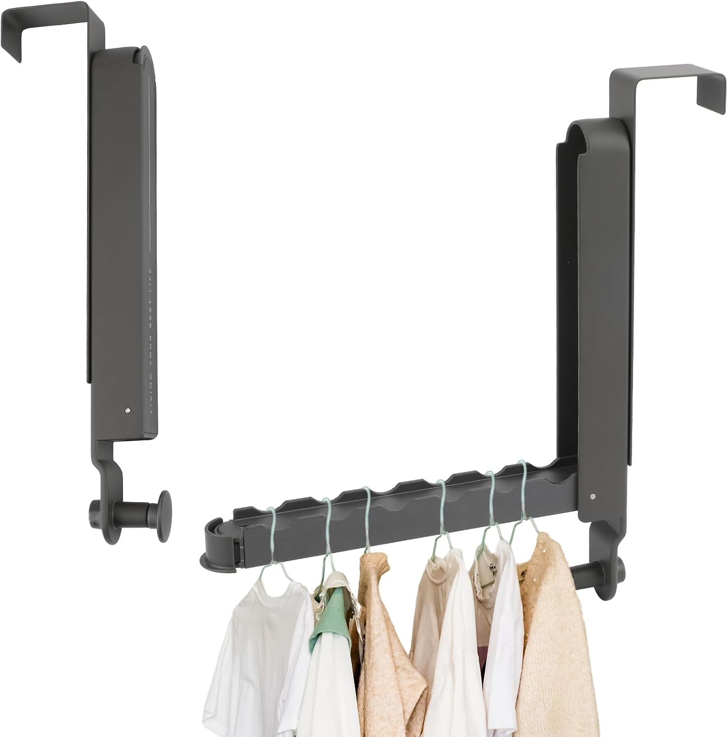 Amazon.com: Gosknor 2pcs Over The Door Hanger Hook, Foldable Over Door ...