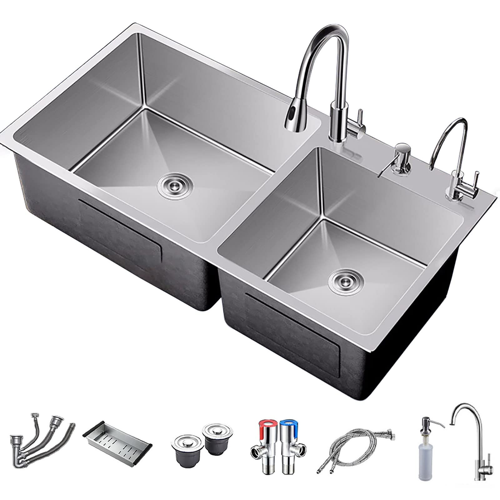 Largest Double Kitchen Sink Ruvati 31 Inch Undermount 50/50 Double