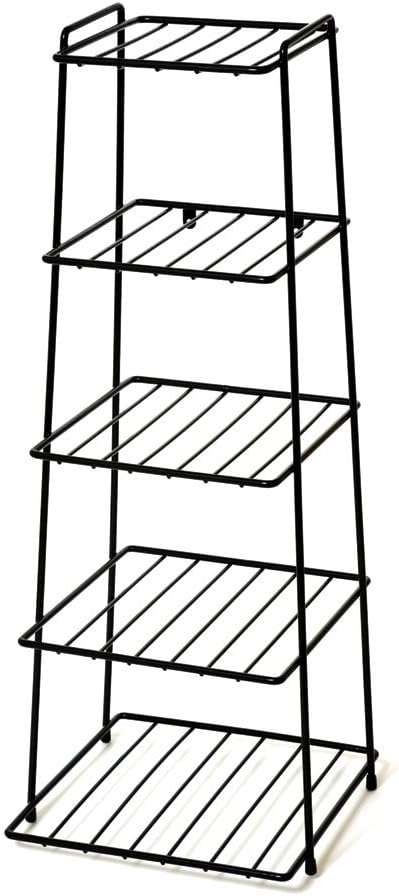 Delfinware 2120BK Black 5 Tier Saucepan Stand : Amazon.co.uk: Home ...