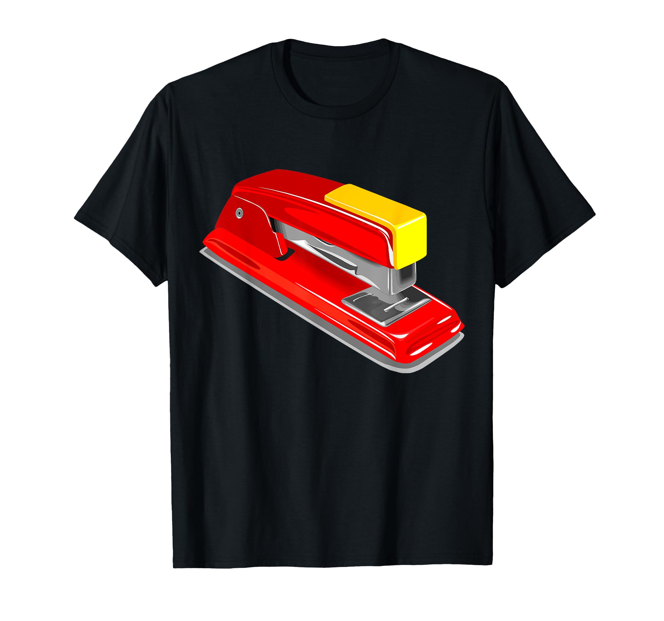 Amazon.com: Stapler Costume T-Shirt Funny Office School Stapling Gadget ...