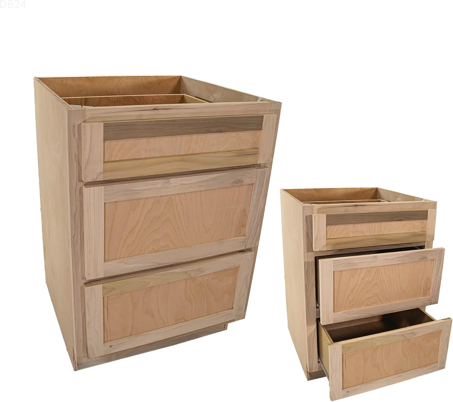 Amazon.com: Unfinished Poplar Drawer Base Kitchen Cabinet | 24-Inch ...