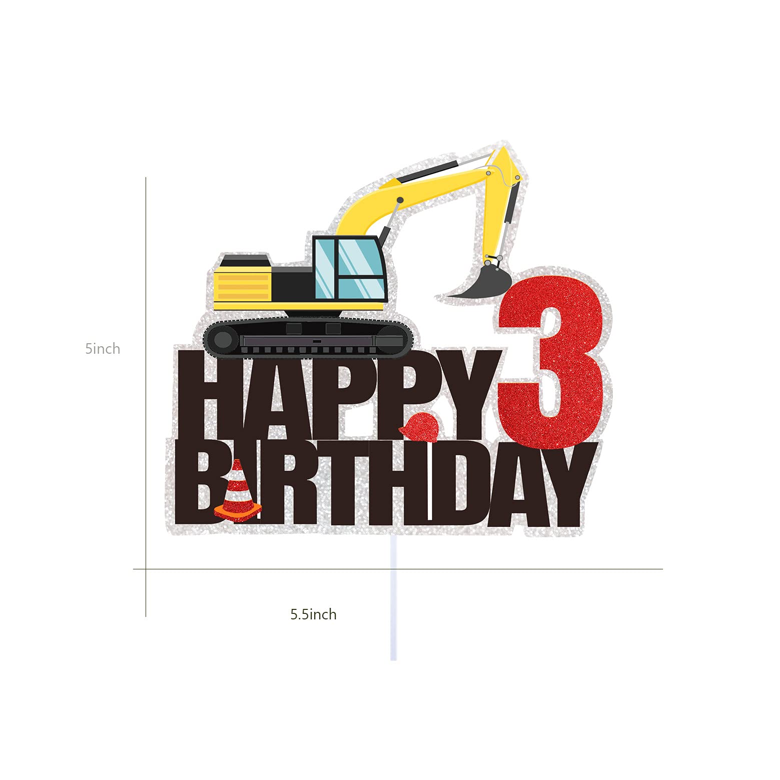 Buy Excavator Birthday Cake Topper for Excavator Engineering Theme for ...