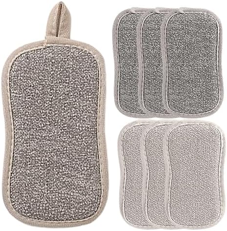 6 Pcs Reusable Washing Up Sponge, Dual-Sided Cleaning Sponges ...