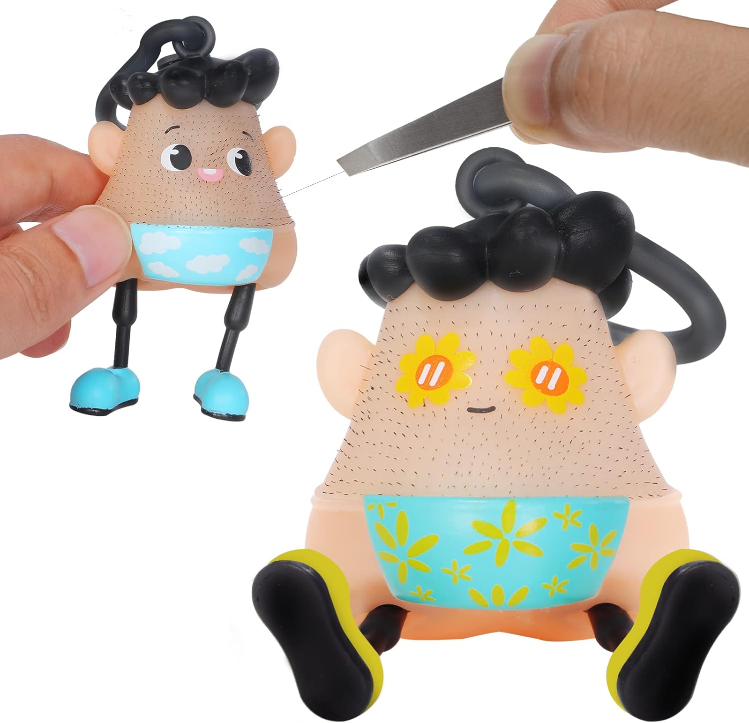 YIKEIN Hair Pluck Fidget Toy, 2 Pack Skin Picking Hair Pulling Toy for ...