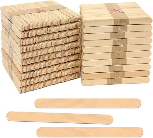 Amazon.com: CraftySticks- 1000 Pack 4.5 Inch Natural Birch Wood ...