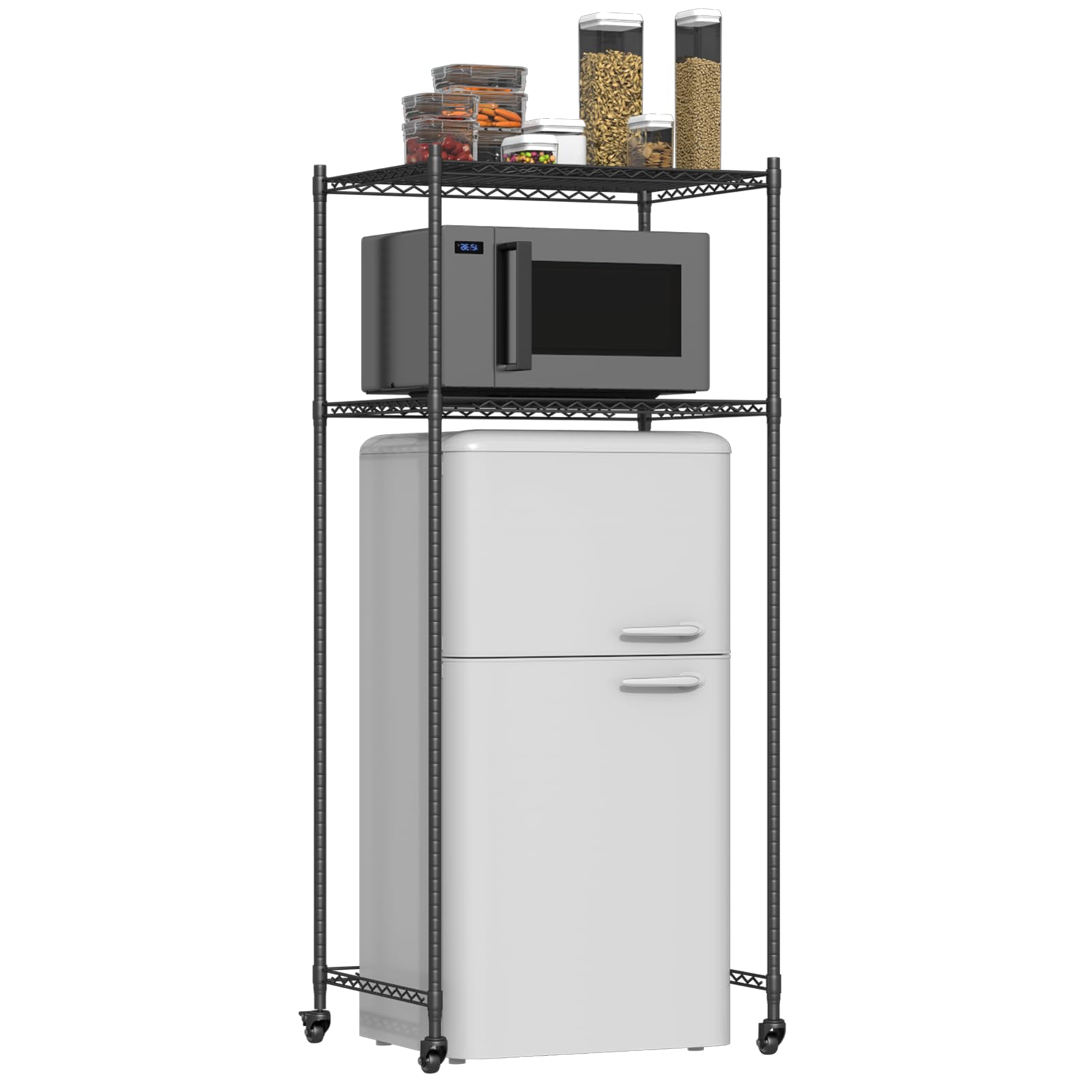 Amazon.com: XNKLMYT Mini Fridge Shelf, Adjustable Height Metal Storage ...