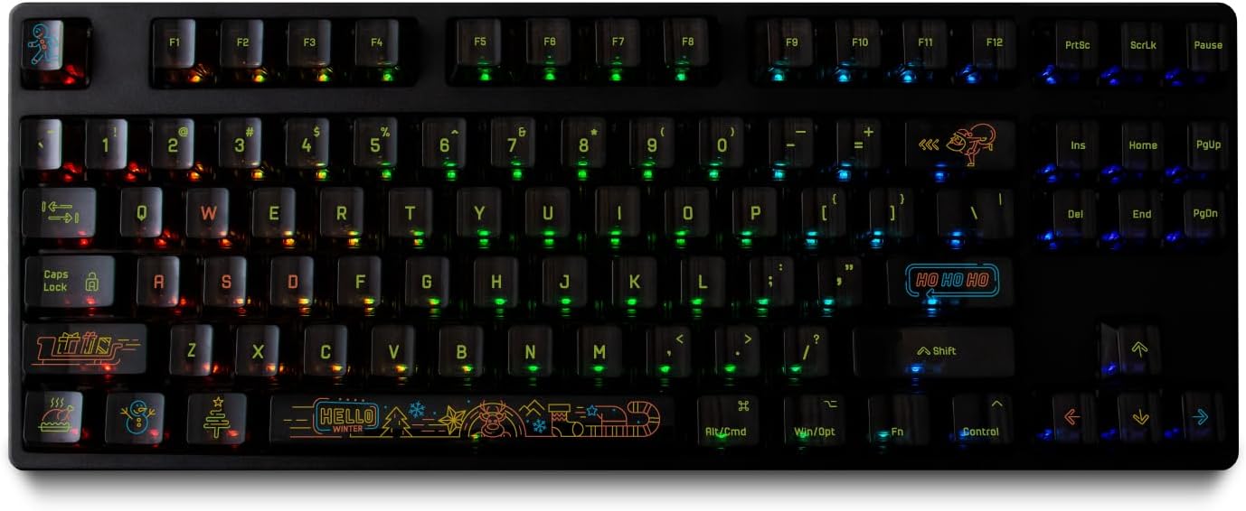 Amazon.com: BAROCCOMiSTEL QKA KEEB Xmas NEONight KEYCAP Set, Cherry ...
