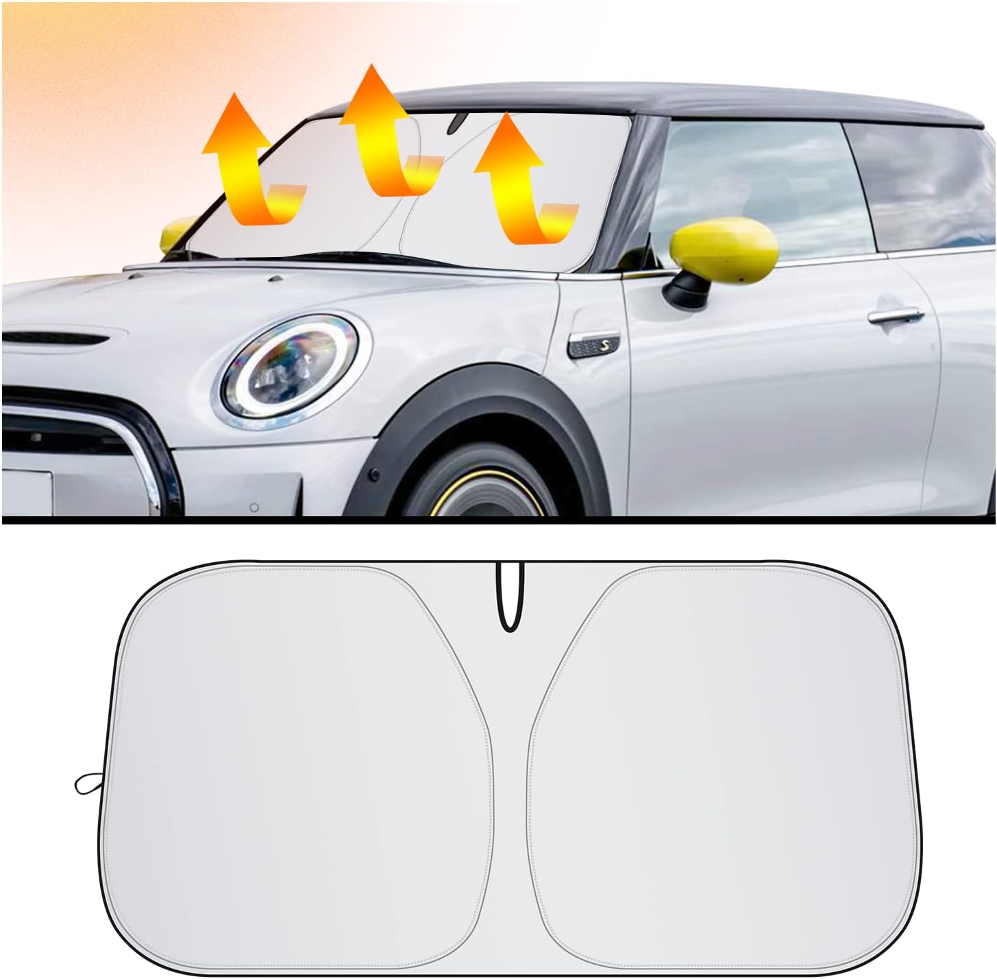 Amazon.com: Car Windshield Sun Shade - Portable Folding Strong UV&Heat ...