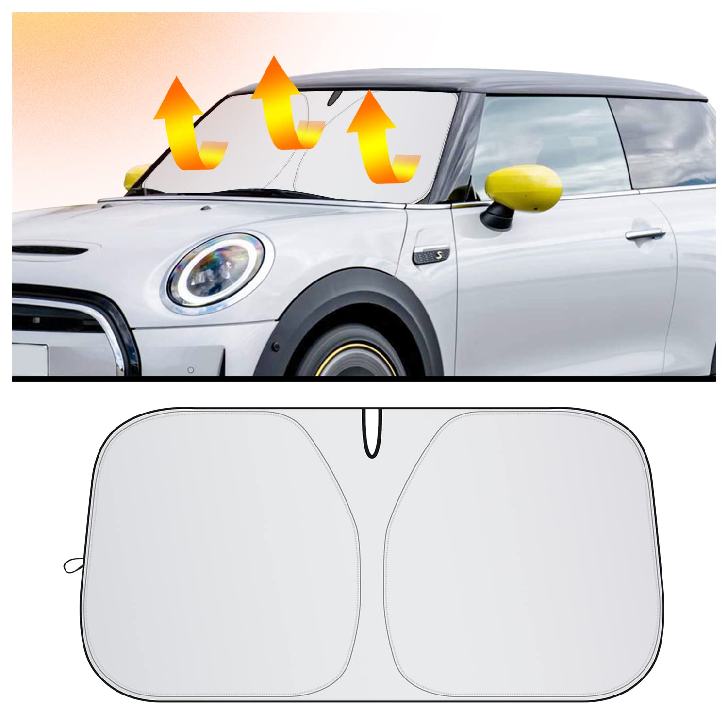 Amazon.com: Car Windshield Sun Shade - Portable Folding Strong UV&Heat ...