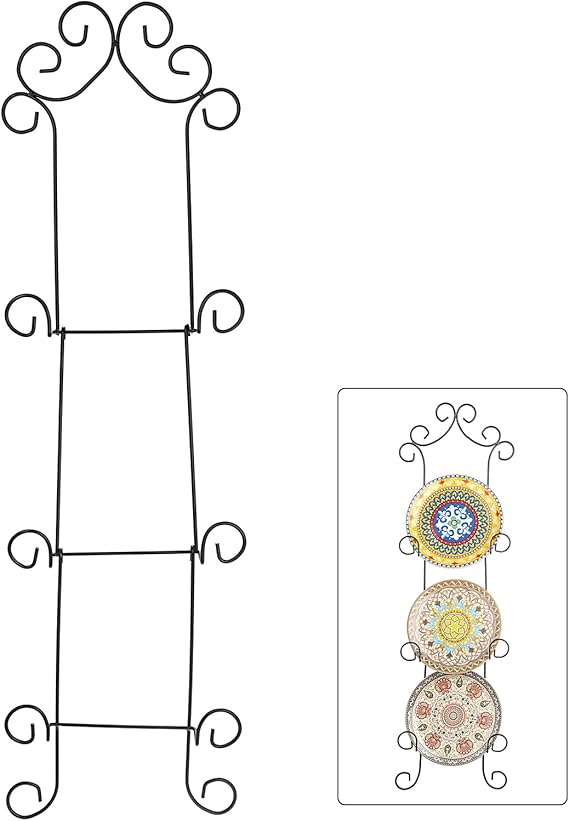 Amazon.com: Sumnacon Wall Plate Holder Rack-Sturdy Metal Plate Hanger ...
