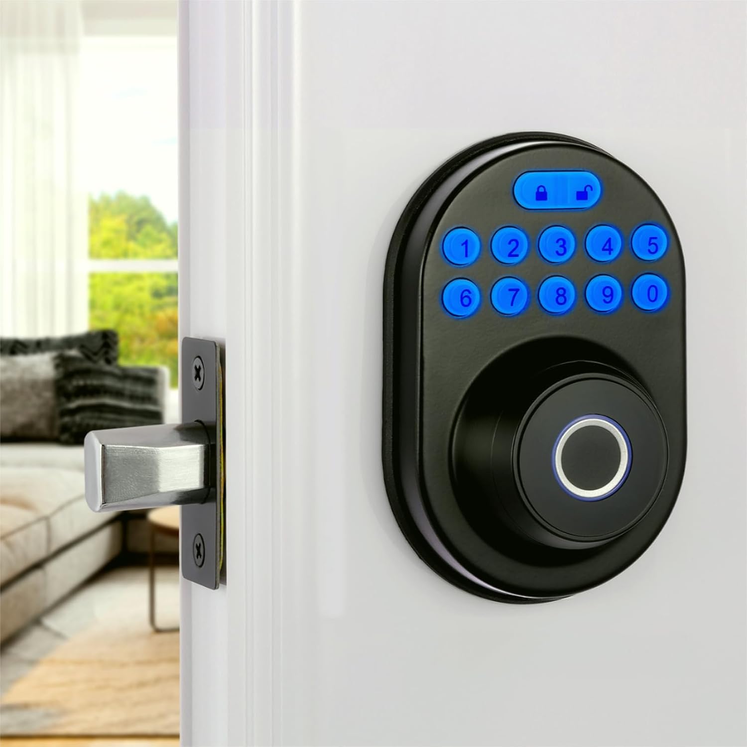 DIVDOU Keyless Entry Door Lock, Electronic Keypad Deadbolt, Fingerprint ...